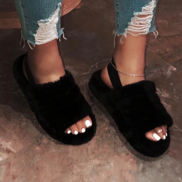 BAMBOO | Shoes | Fluff Slides | Poshmark